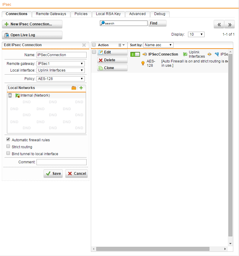 Sophos UTM: How to configure IPsec Site-to-Site VPN with multipath uplink