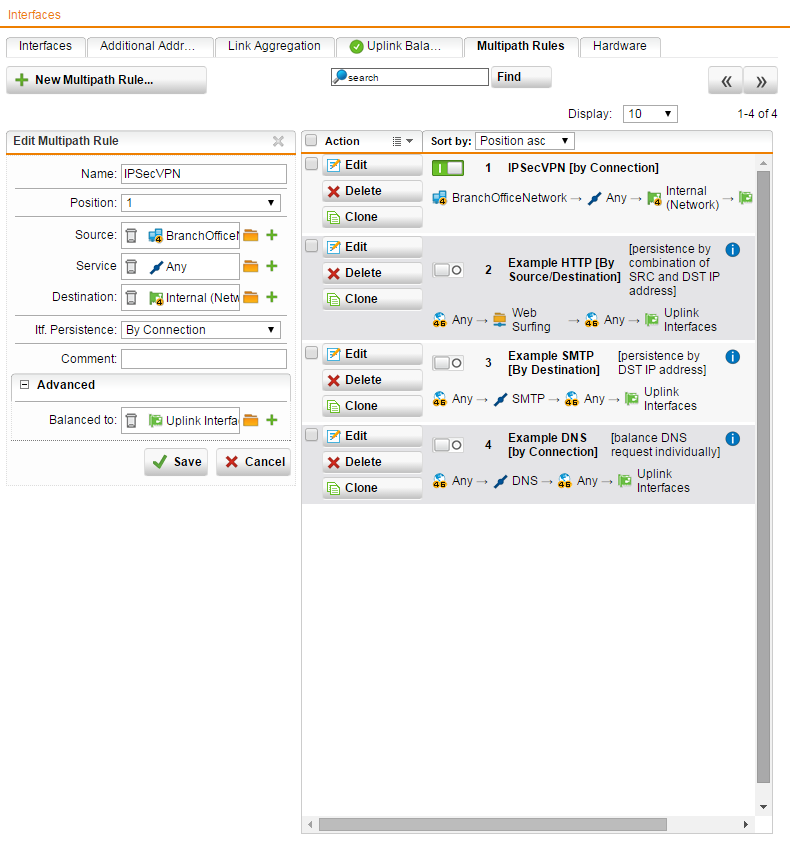 Sophos UTM: How to configure IPsec Site-to-Site VPN with multipath uplink