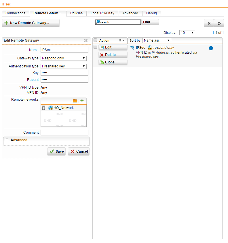 Sophos UTM: How to configure IPsec Site-to-Site VPN with multipath uplink