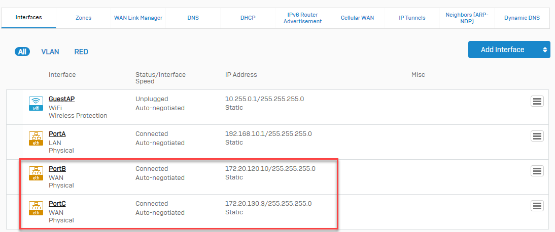 Sophos Firewall: Redundant internet connection using WAN link manager