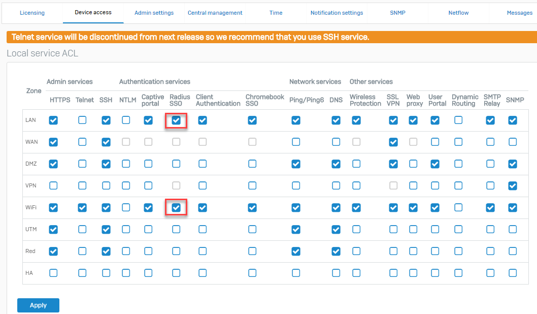 Sophos Firewall: Configure SSO for APX WiFi users authenticated via Radius server