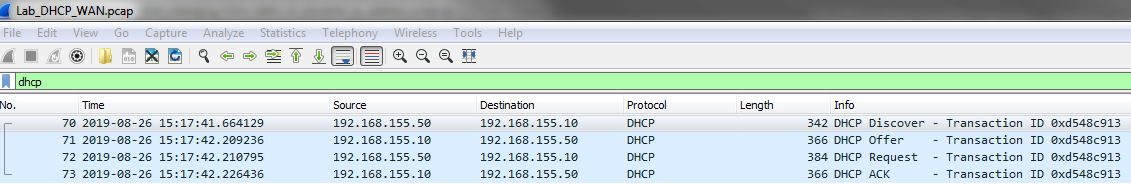 Sophos Firewall: Packet capture shows DHCP and DHCP relay traffic ...
