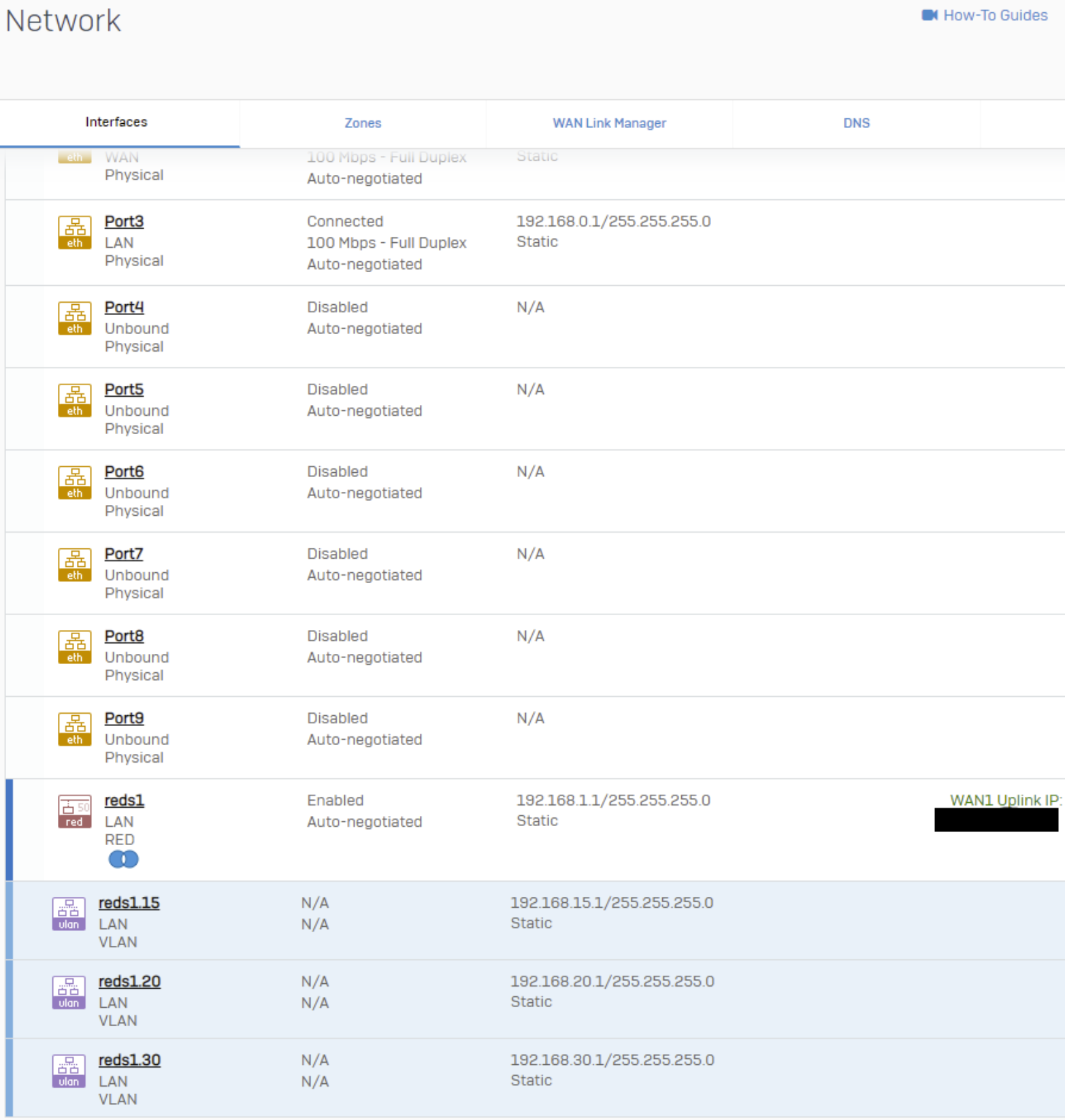 Sophos Firewall: Configure a RED 50 or RED 60 with VLANs