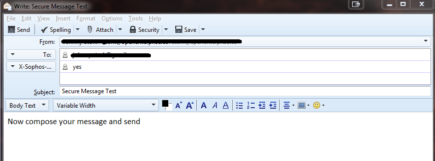 Sophos UTM: Configure Thunderbird for SPX encryption