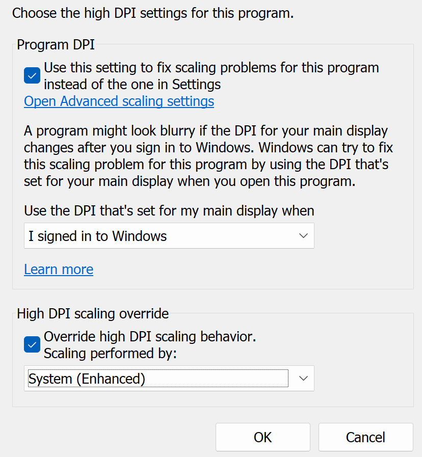 Sophos Connect client: Fix scaling issues on 4K resolution screens