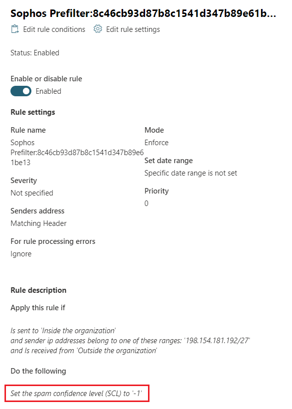 Sophos Email: Microsoft filters spam and high-confidence phish emails ...
