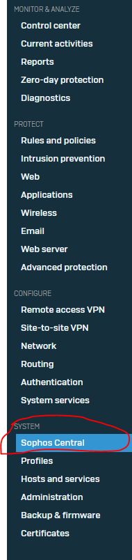 RESOLVED Advisory: Unable to add firewall to Sophos Central - Firewall Management using "Add ...