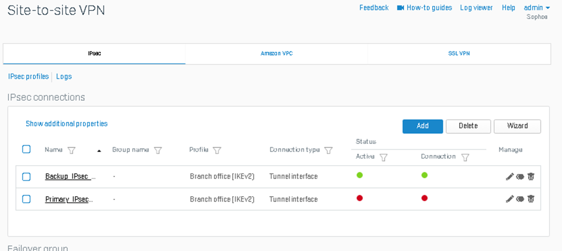 Sophos Firewall: Configure a route-based VPN failover with two ISP ...