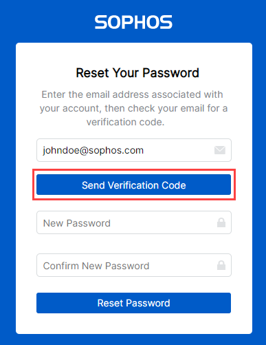 Sophos Central: Password reset email is not received after using the ...