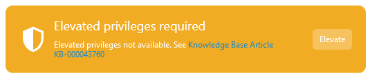 Sophos Endpoint Self Help: Elevation privileges failure