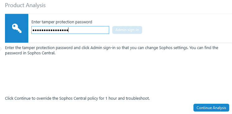 Sophos Endpoint Self Help: Product Analysis (For devices on Core Agent ...