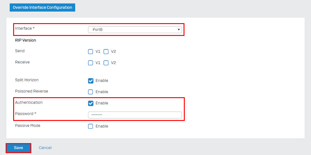 Sophos Firewall: Configure Routing Information Protocol (RIP)