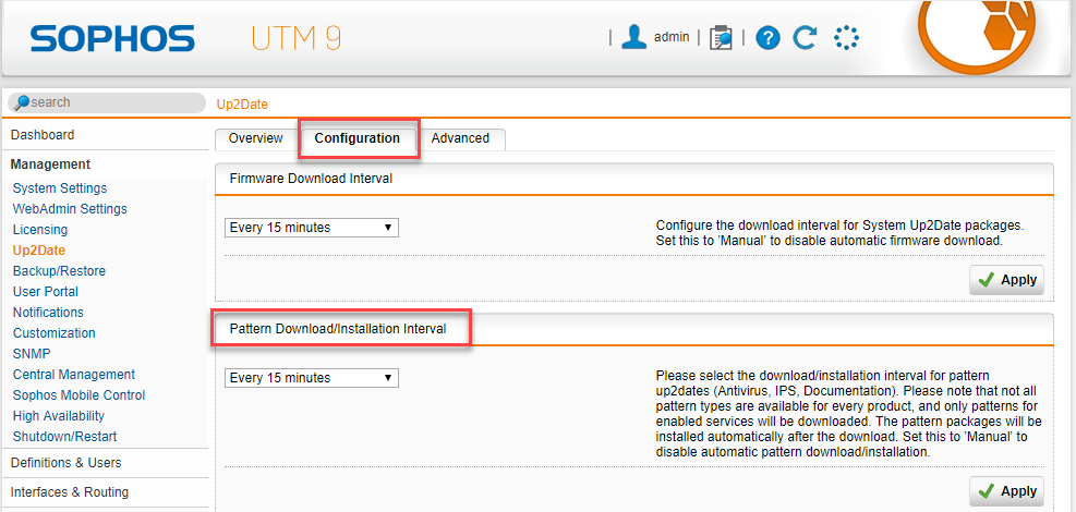 Sophos Products: Check if the product is up to date