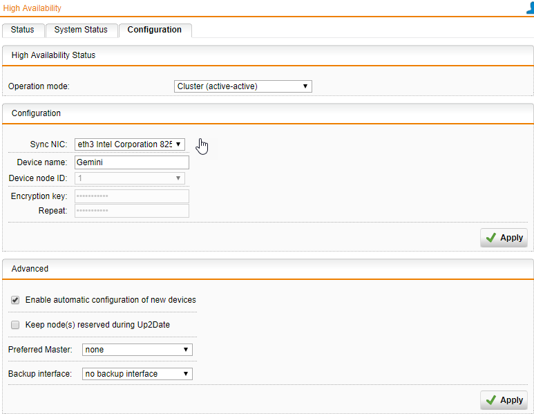 Sophos UTM: Set up High Availability in Hot-Standby (Active-Passive) or Cluster (Active-Active) mode