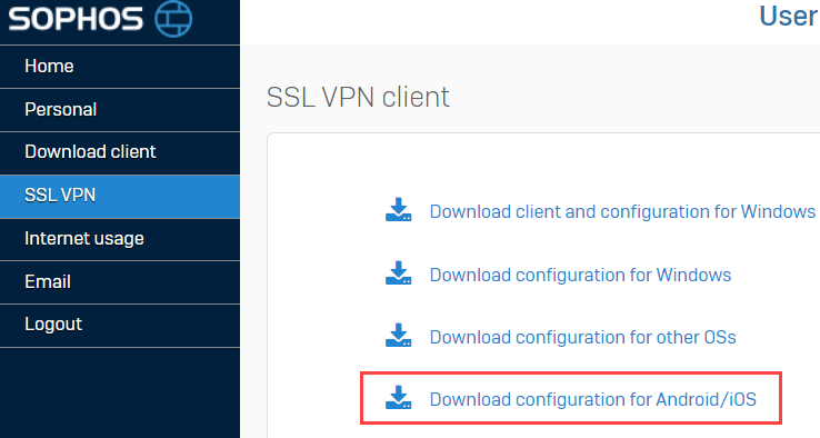 Sophos Firewall: Configure SSL VPN for Android devices using OpenVPN