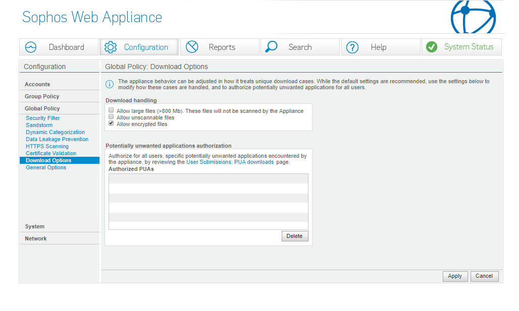Sophos Firewall: Detection of OpenPGP/GPG as encrypted