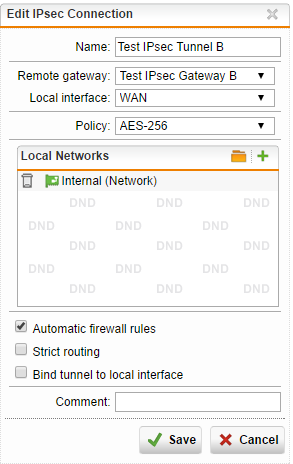 Sophos UTM: Configure a Site-to-site IPsec tunnel