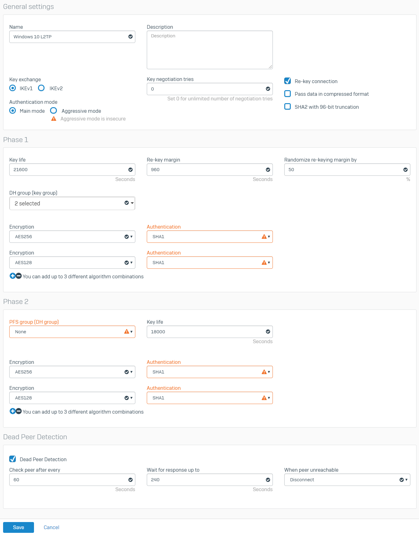 Sophos Firewall: Configure RADIUS authentication for PPTP and L2TP VPN