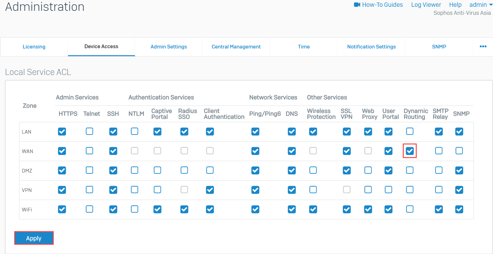 Sophos Firewall: Configure BGP