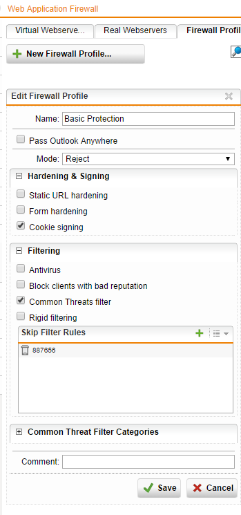 Sophos Firewall and UTM: Bypass individual WAF rules