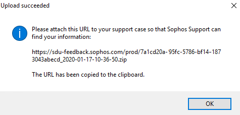Sophos Diagnostic Utility: Get and send logs to Sophos Support