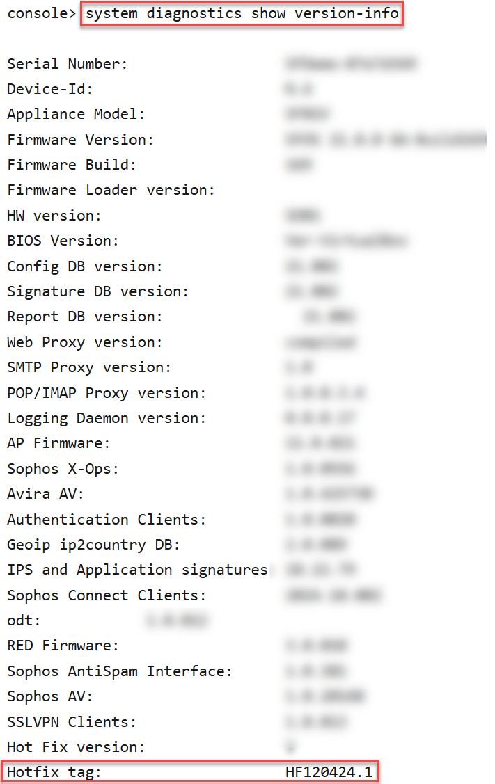 Sophos Firewall: Verify if the hotfixes for CVEs 2024-12727, 2024-12728, and 2024-12729 have ...