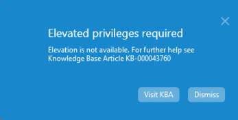 Sophos Endpoint Self Help: Elevation privileges failure