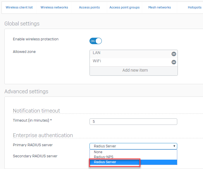 Sophos Firewall: Configure SSO for APX WiFi users authenticated via Radius server