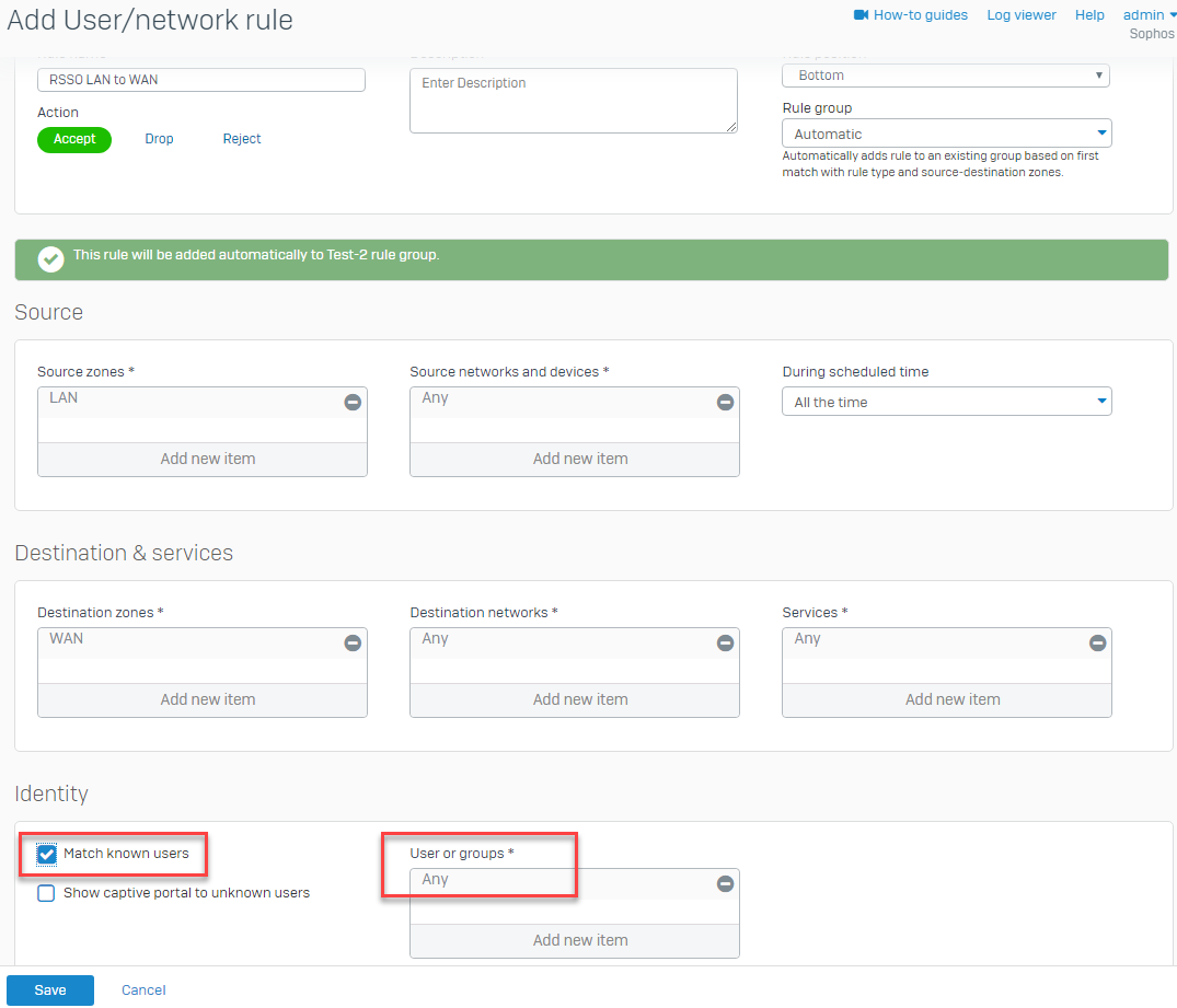 Sophos Firewall: Configure SSO for APX WiFi users authenticated via Radius server