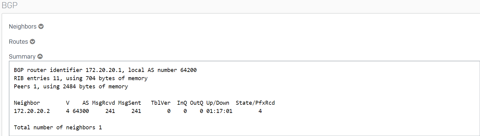 Sophos Firewall: Configure BGP