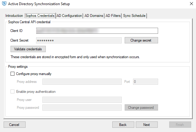 Sophos Central Admin: Upgrade the AD Sync utility to the latest version