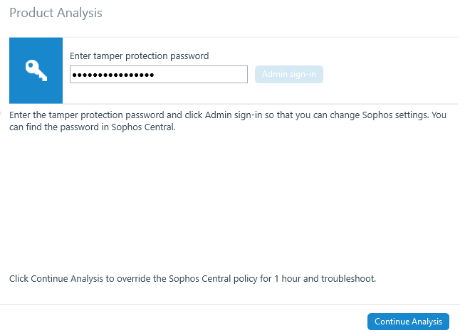 Sophos Endpoint Self Help: Product Analysis (For devices on Core Agent ...