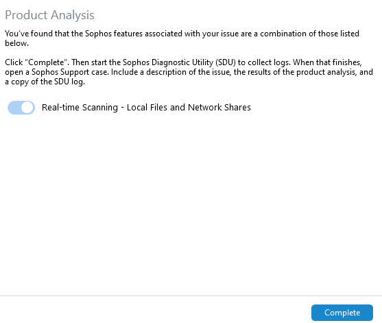 Sophos Endpoint Self Help: Product Analysis (For devices on Core Agent ...